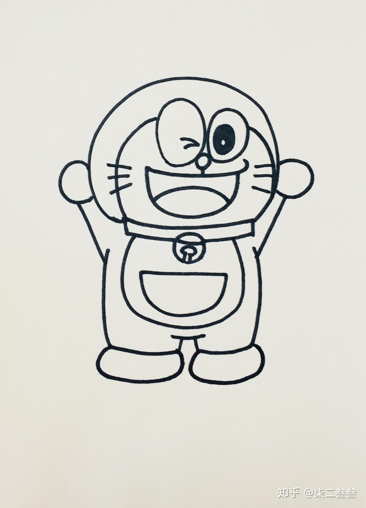 每天一张简笔画 | 哆啦A梦（内含详细步骤） - 知乎