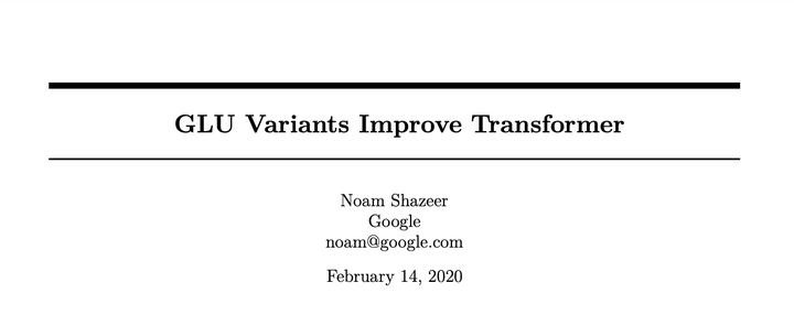 [LLaMa-FFN改进]SwiGLU：GLU Variants Improve Transformer - 知乎