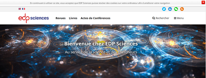EDP Sciences (EI Compendex, INSPEC, CPCI (ISI Web of Science, 即ISTP ...