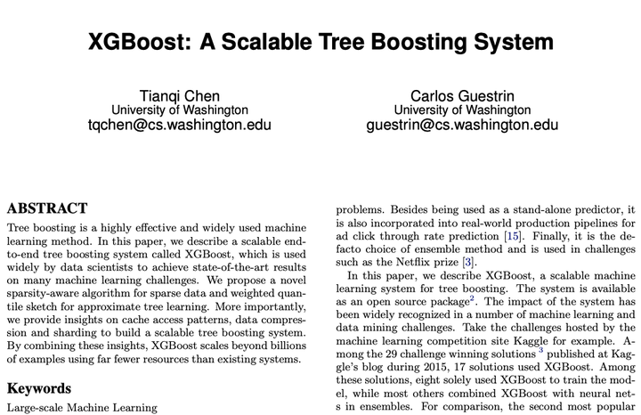 NLP经典论文系列｜XGBoost: A Scalable Tree Boosting System - 知乎
