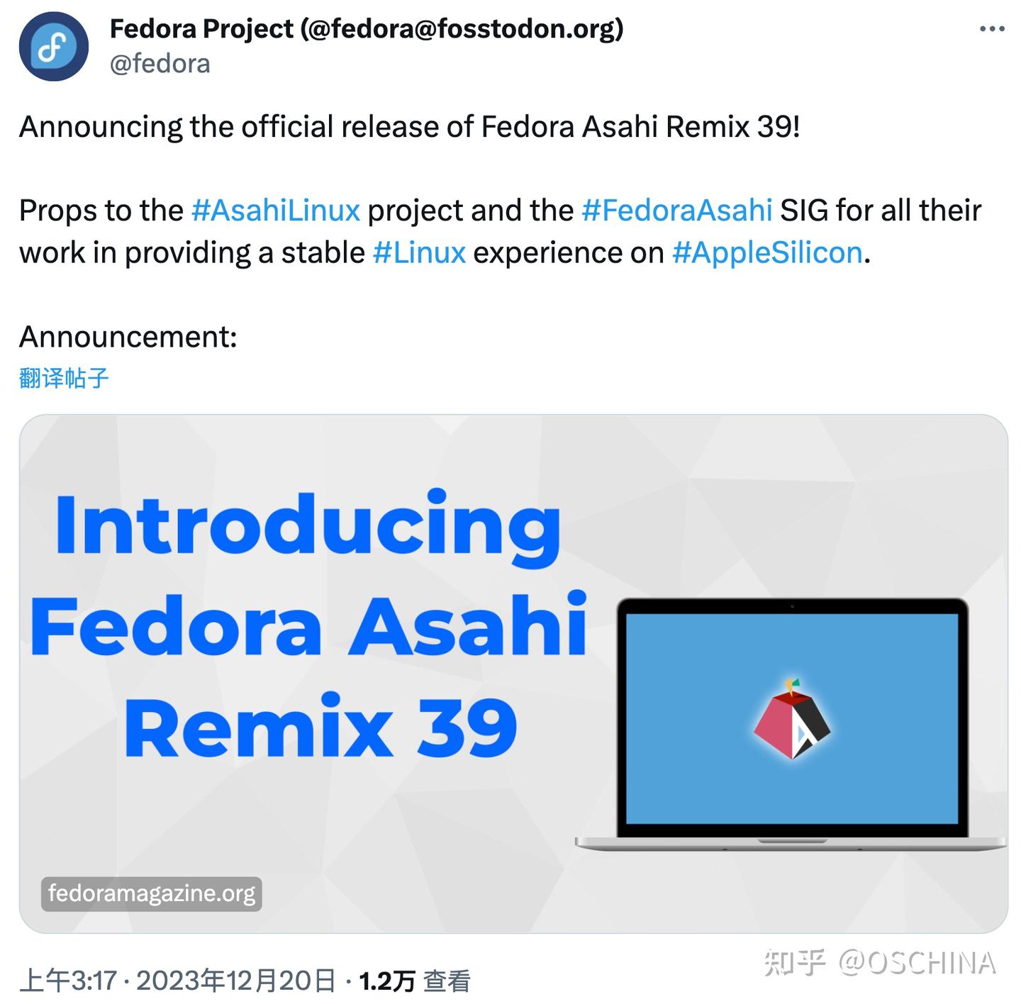 支持苹果芯片的 Fedora 发行版 —— Linus 看了会狂喜 - 知乎