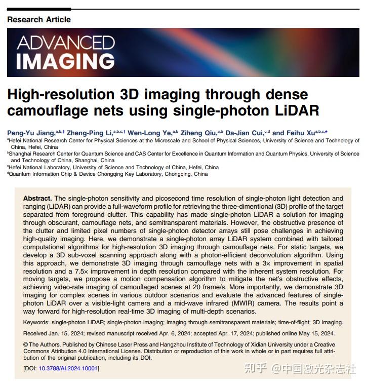 引领先进成像研究！《Advanced Imaging》首刊正式发布 - 知乎