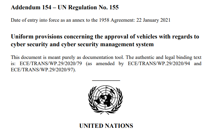 UN R155 即将强制实施，ISO/SAE 21434你做好准备了吗？ - 知乎
