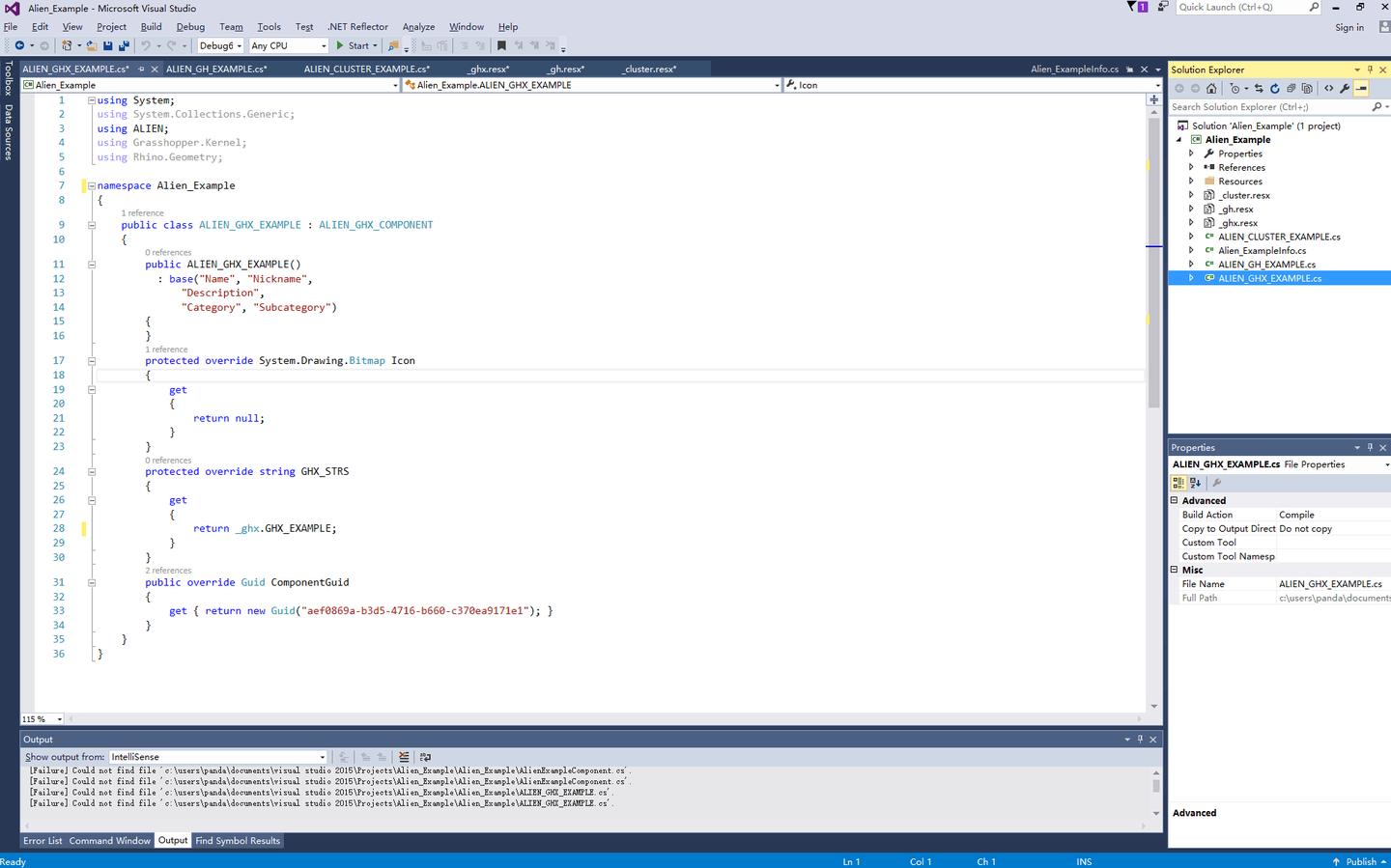 Grasshopper#vs将.ghuser,.gh,.ghx文件打包成.gha文件 - 知乎