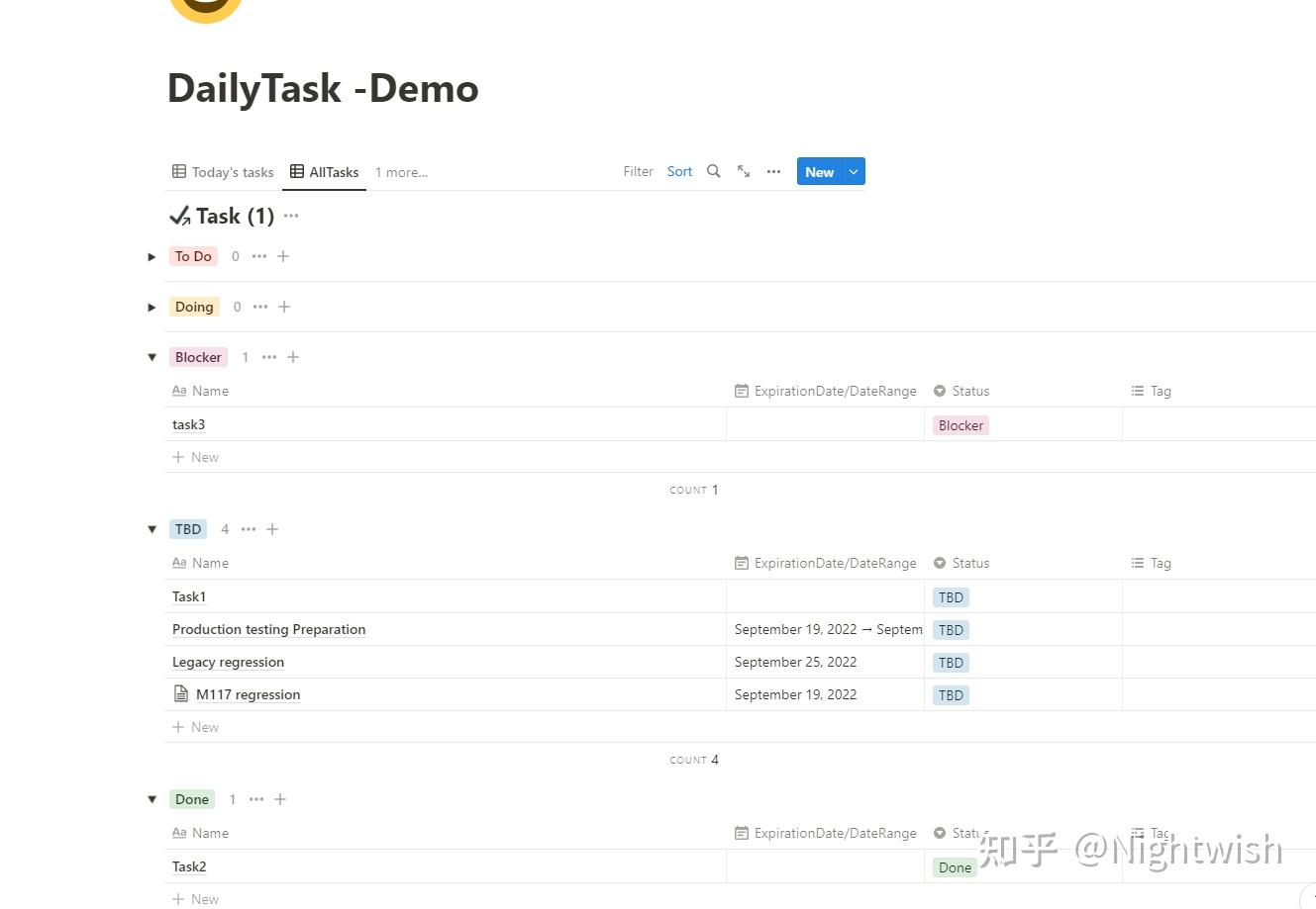 自动创建重复性的Notion任务以及自动更新任务状态 - 知乎