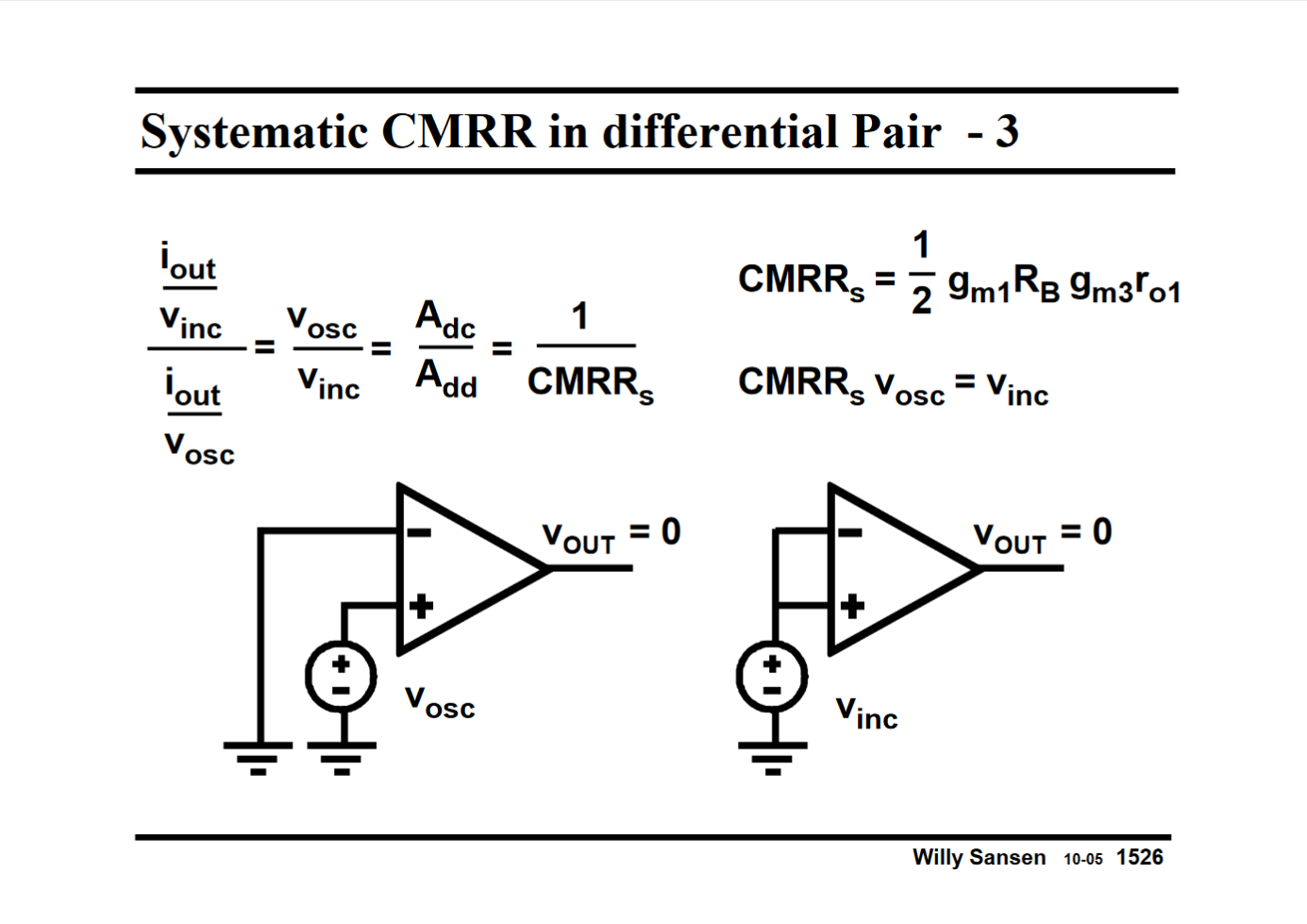 Chapter #15 Offset and CMRR: random and systematic - 知乎