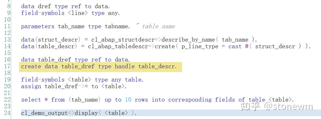 ABAP语言的动态编程（3) - data reference 对象 - 知乎