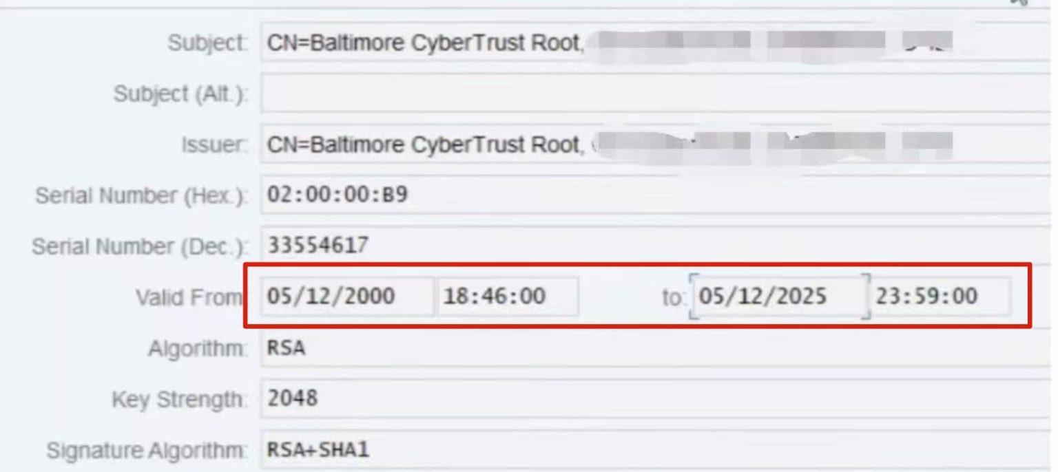 Baltimore CyberTrust Root 根证书到期对SAP CPI 集成的影响 - 知乎