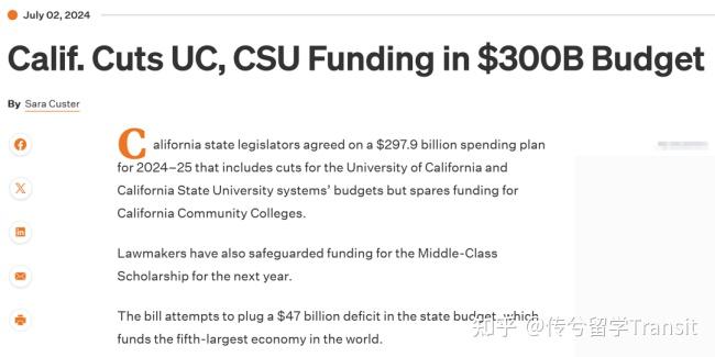 加州大学宣布明年上调9.9%的州外学生学费，增加了3,402美元！ - 知乎