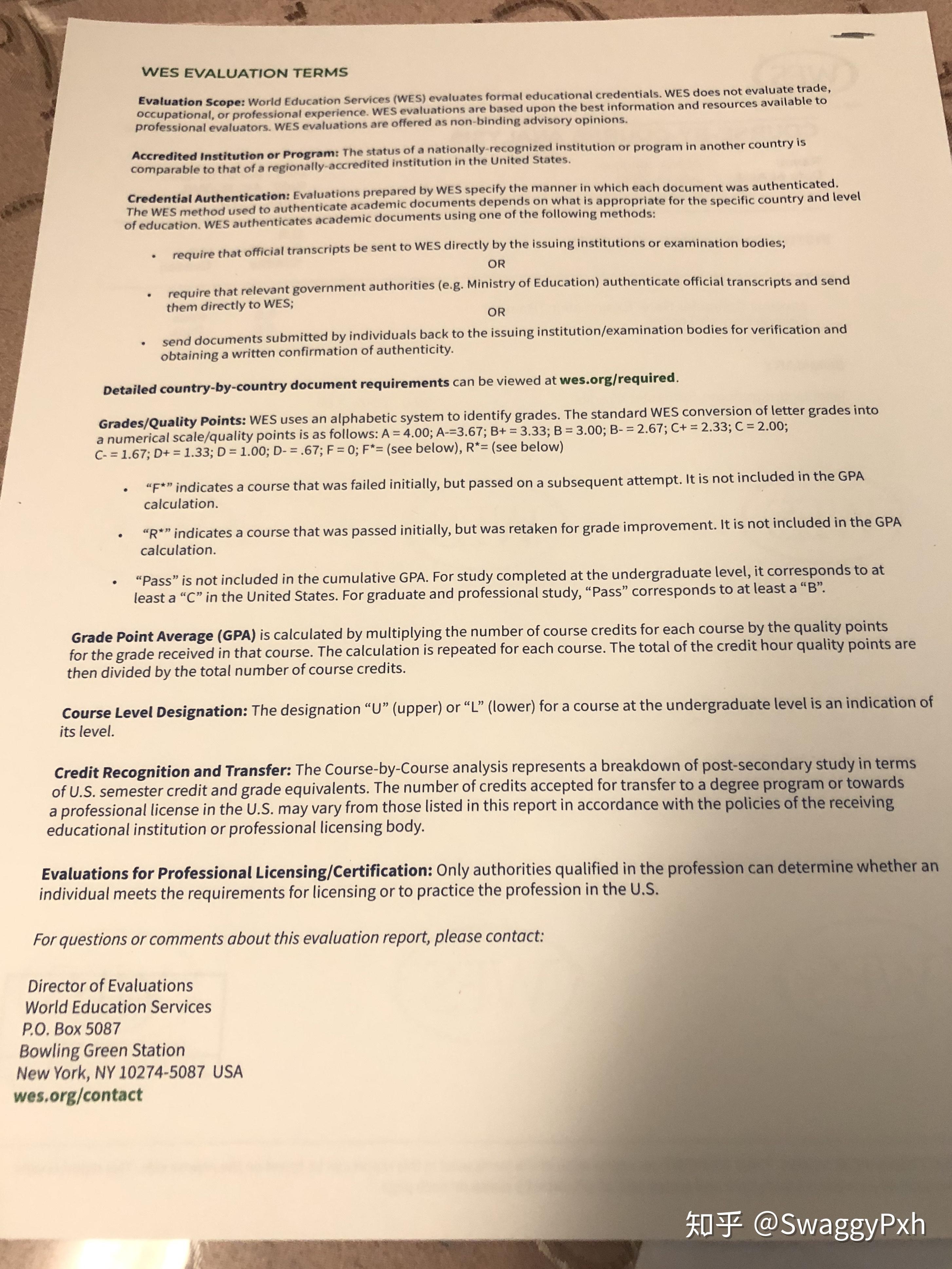 WES成绩认证的算法以及认可度问题? - 知乎