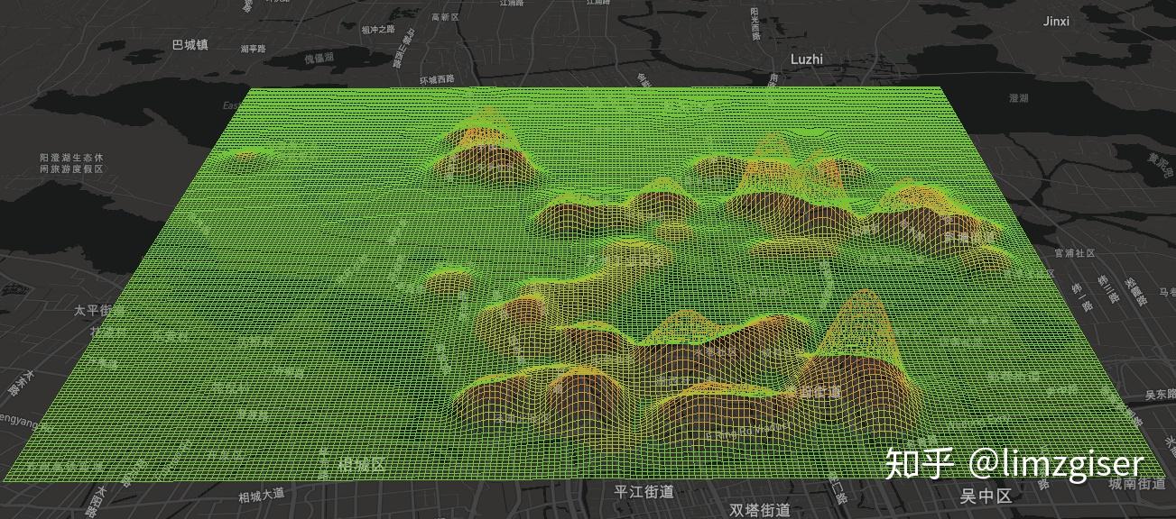 mapboxgl + three 动画 — 网格热图 - 知乎