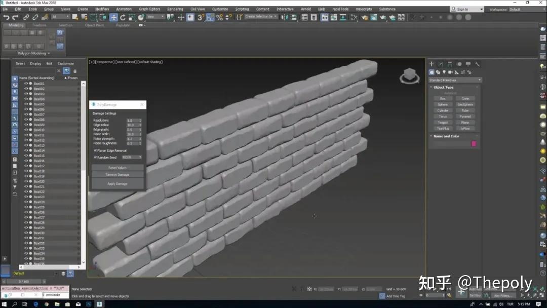 3Dmax 插件 | 快速破损工具PolyDamage - 知乎