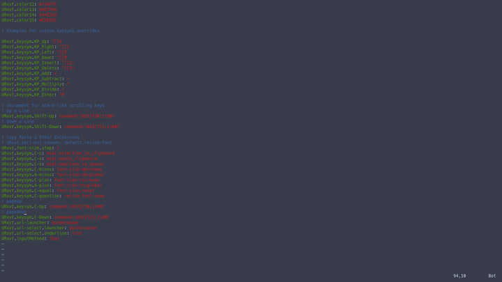 URxvt复制粘贴及字体缩放设置（非perl) - 知乎