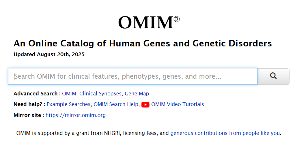“YI”传锦囊 OMIM数据库使用指南 - 知乎
