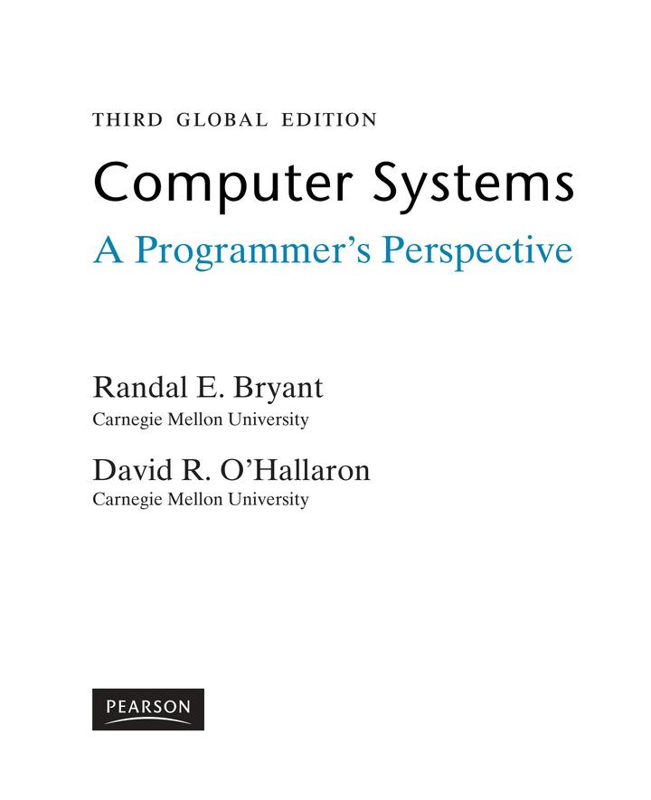 读 Randal E. Bryant 之 Computer Systems A Programmer’s Perspective - 知乎