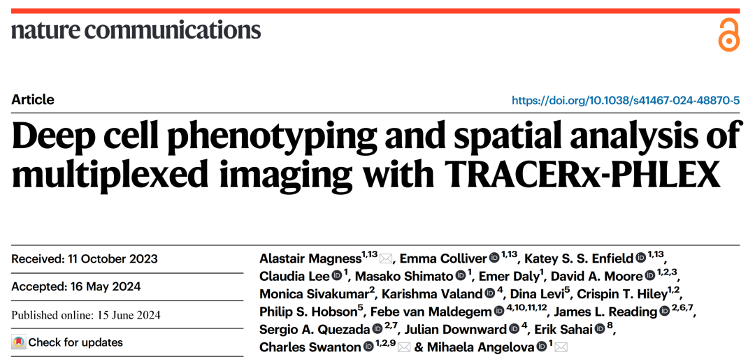 Nat. Commun. | 深度细胞表型分析与TRACERx-PHLEX的多重成像空间分析 - 知乎