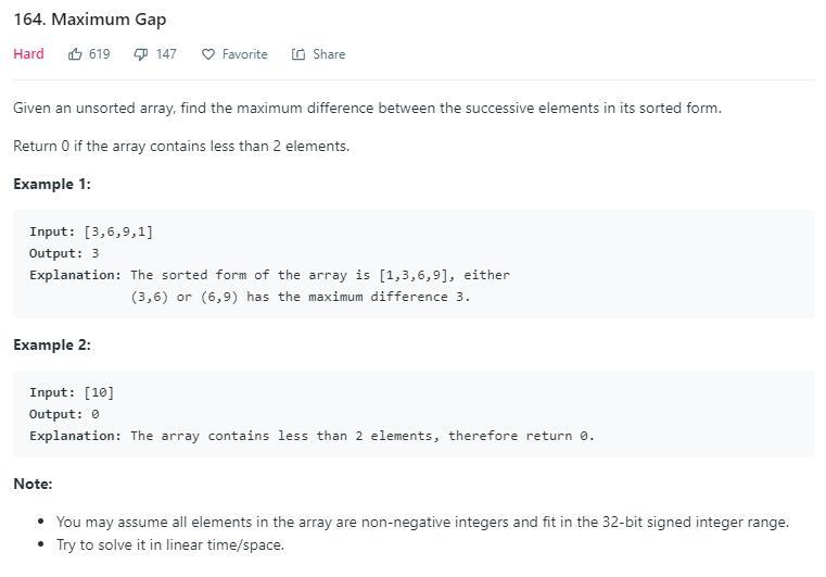 164. Maximum Gap - 知乎