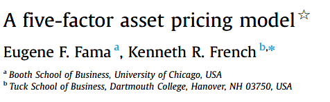 Fama and French: a five-factor asset pricing model - 知乎