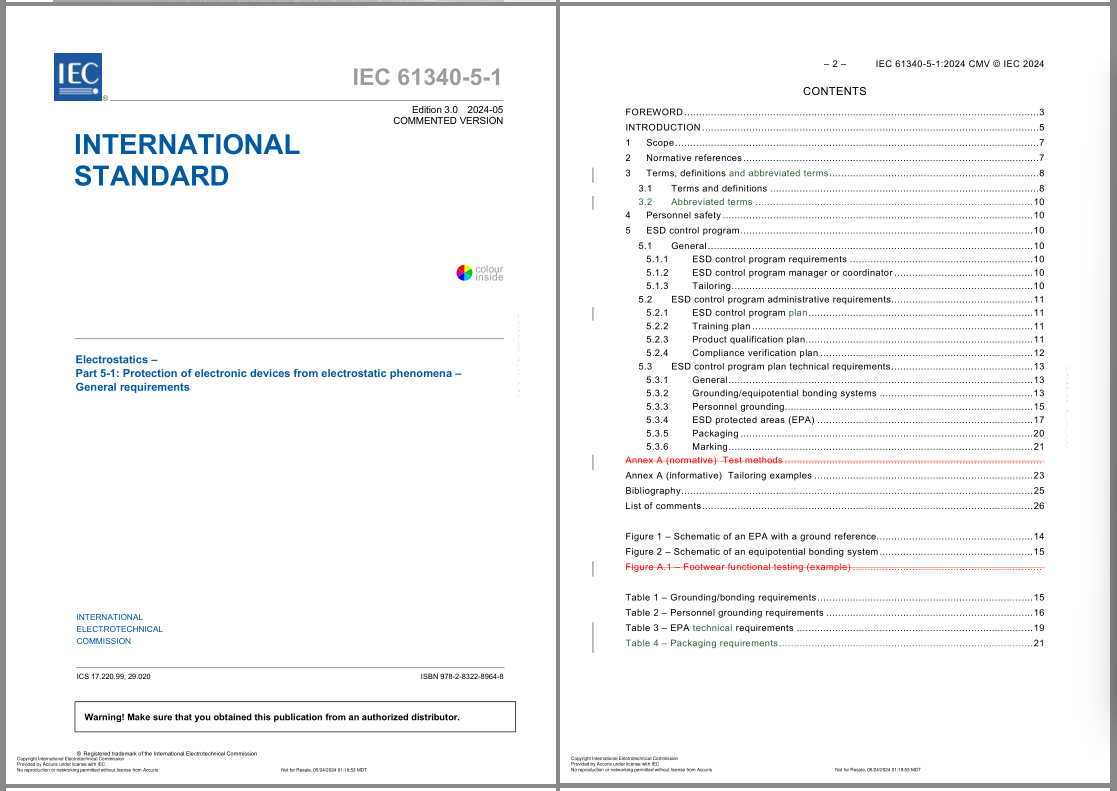 IEC 61340-5-1-2024【中文翻译+PDF原文】静电学 - 第 5 - 1 部分：电子设备免受静电现象影响的防护 - 一般要求 - 知乎
