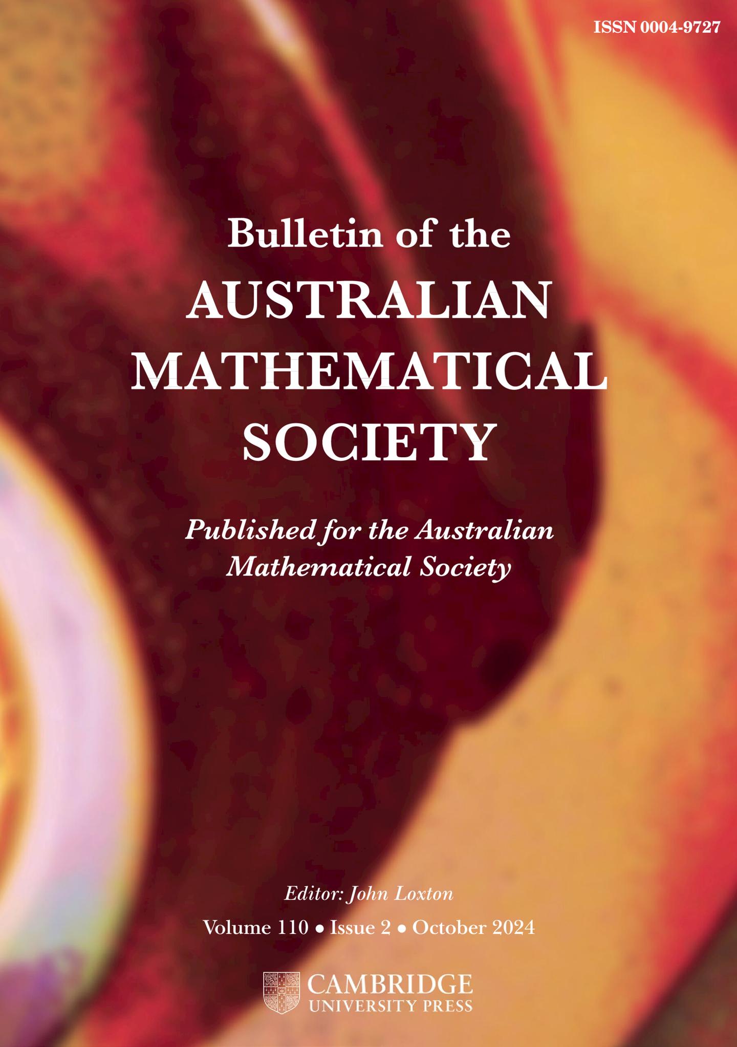 美英加澳数学会Mathematical Society主要期刊Proceedings of AMS, Bulletin, Journal of ...