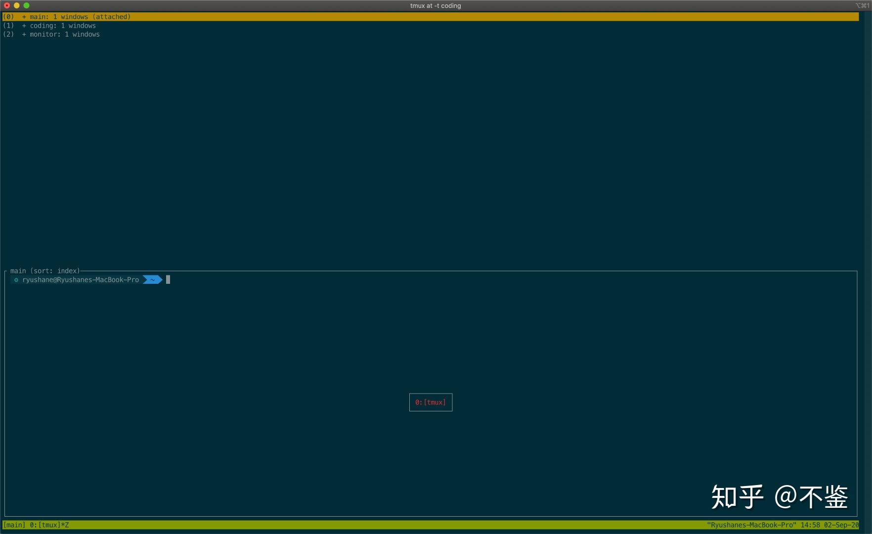 macOS Tmux安装及配置（复制粘贴，保存工作区） - 知乎