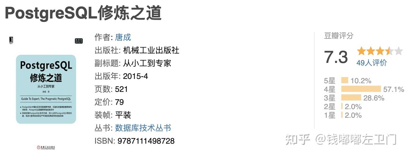 10本 PostgreSQL 学习书籍推荐 - 世界读书月 - 知乎