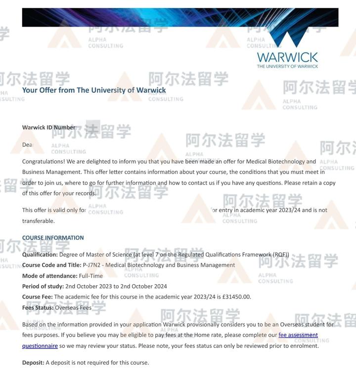 Warwick MBBM！！恭喜西交利物浦大学学员拿到华威大学医学生物技术与商业管理硕士offer！ - 知乎
