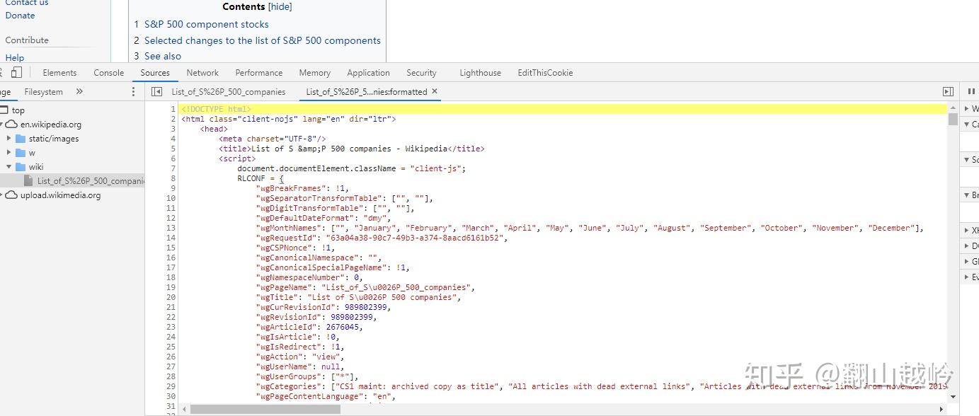 如何用Python直接获取美国标准普尔500指数 (SPX)的股票数据 - 知乎