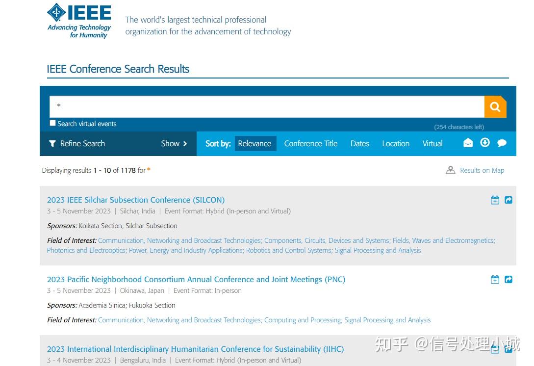查看最近举办的IEEE会议 - 知乎