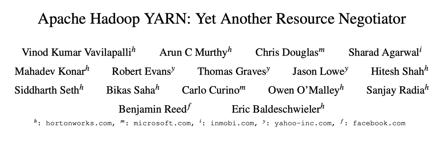 Paper Reading:Apache Hadoop YARN 另一种资源协调者 - 知乎