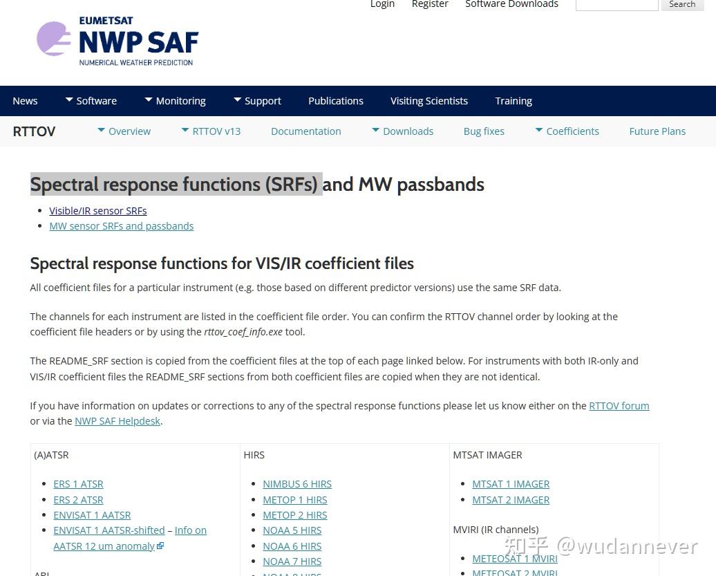 MODIS，光谱响应函数，SRF，查找，导出 - 知乎