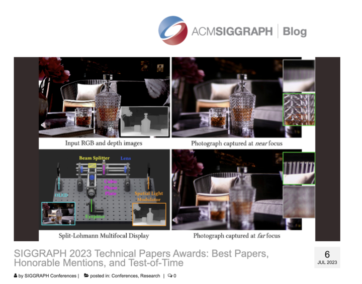 SIGGRAPH 2023论文奖公布，山大、港大获奖，北大、腾讯光子获提名 - 知乎