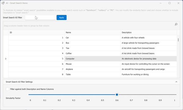 DevExpress WinForms中文教程 - 如何在Grid控件中集成语义相似性搜索？ - 知乎