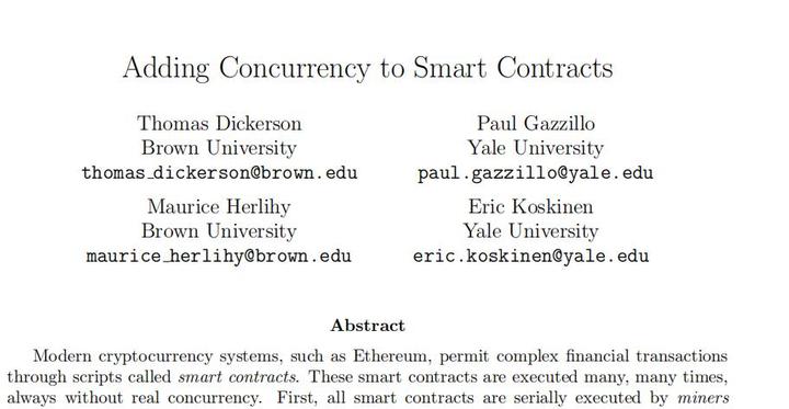 “Adding Concurrency to Smart Contracts”读后总结 - 知乎