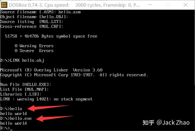 汇编语言学习 DOSBox+MASM 安装及使用教程 - 知乎
