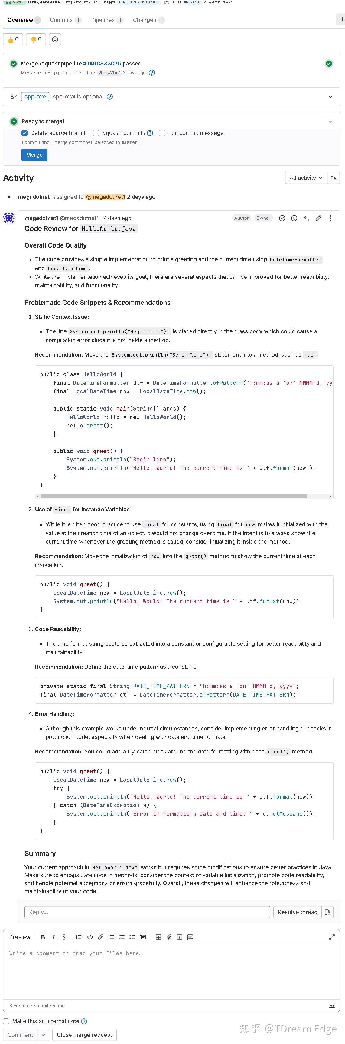 GitLab集成GPT进行自动化CodeReview实战 - 知乎