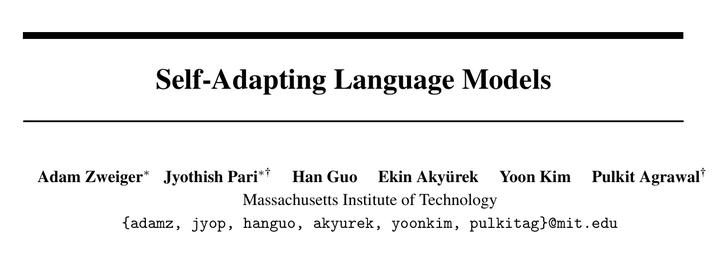 Self-Adapting Language Models - 知乎