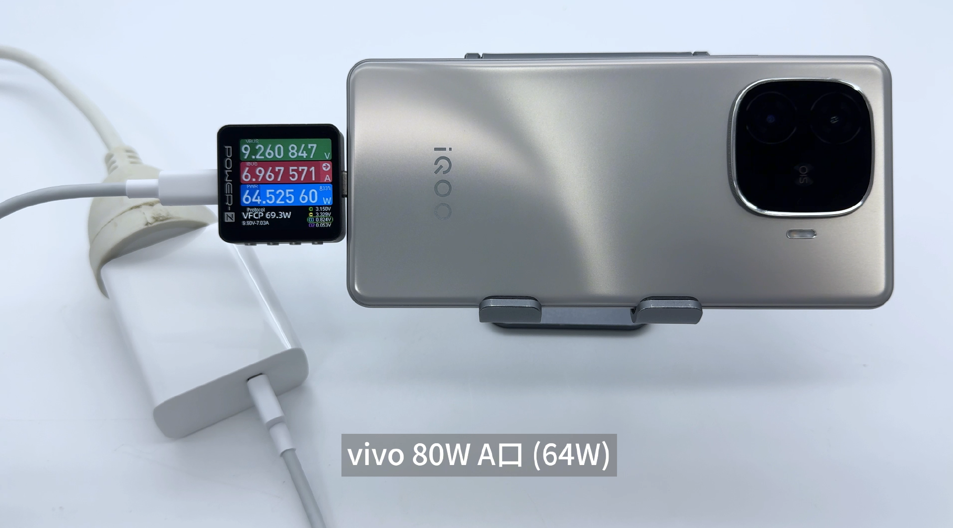 80W闪充，充满6400mAh大电池仅需1小时左右，iQOO Z9 Turbo+ 0-100充电全程测试 - 知乎