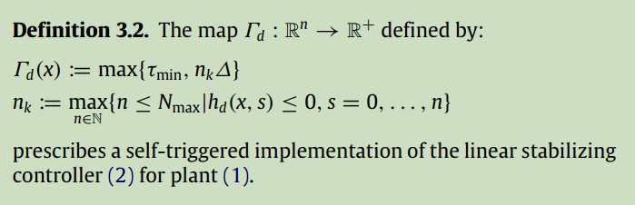 An ISS self-triggered implementation of linear controllers - 知乎