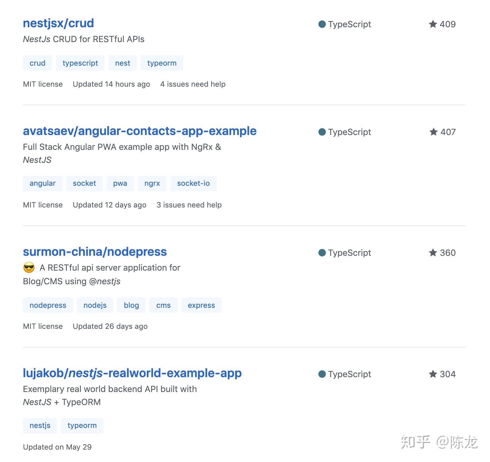 哪里有nest.js的完整示例项目？ - 知乎