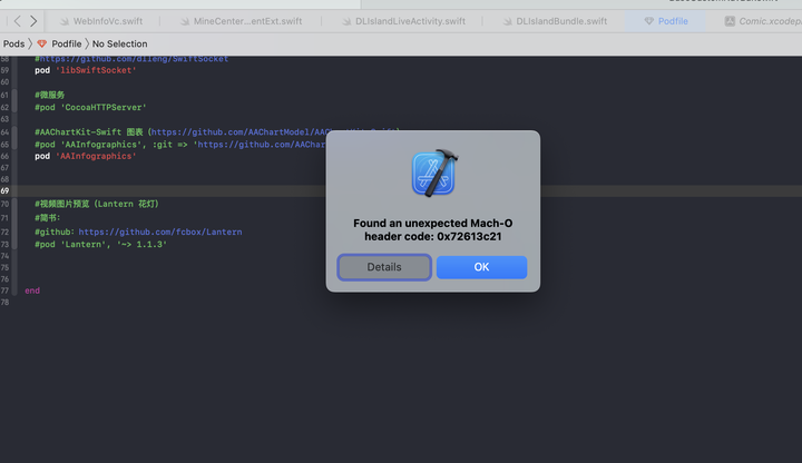 iOS开发运行报错：Found an unexpected Mach-O header code: 0x72613c21 - 知乎