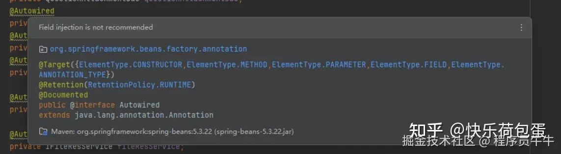 为什么IDEA中使用@Autowired会被警告 - 知乎