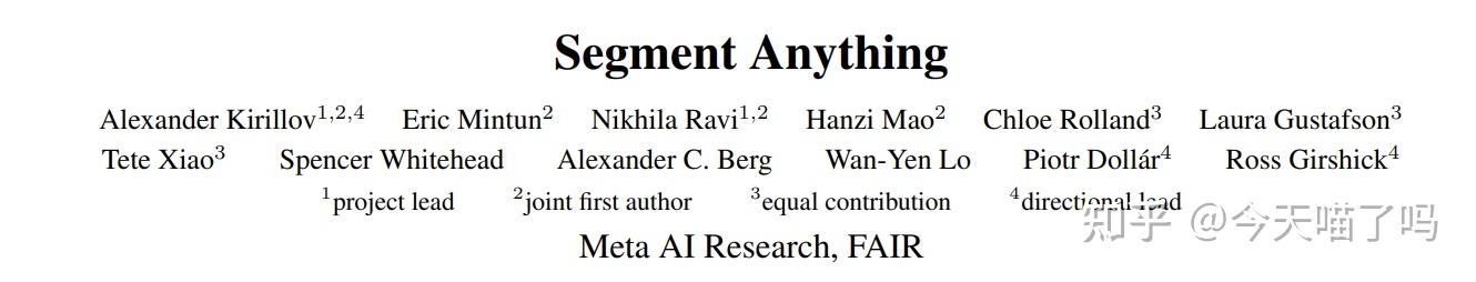 视觉分割基础模型：Segment Anything Model - 知乎
