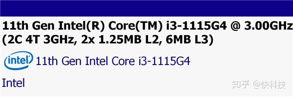 Intel 11代酷睿i3-1115G4首曝：万年2核心、10nm++频率暴涨 - 知乎