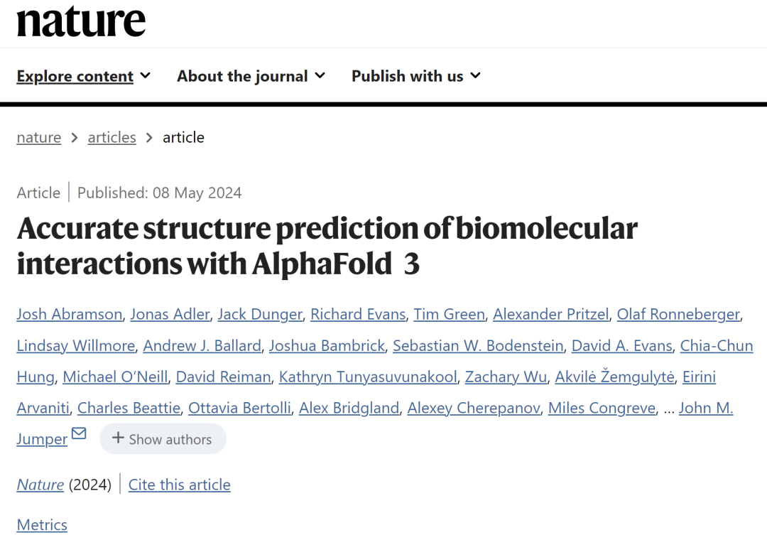Nature | AlphaFold 3 预测了所有生命分子的结构和相互作用 - 知乎