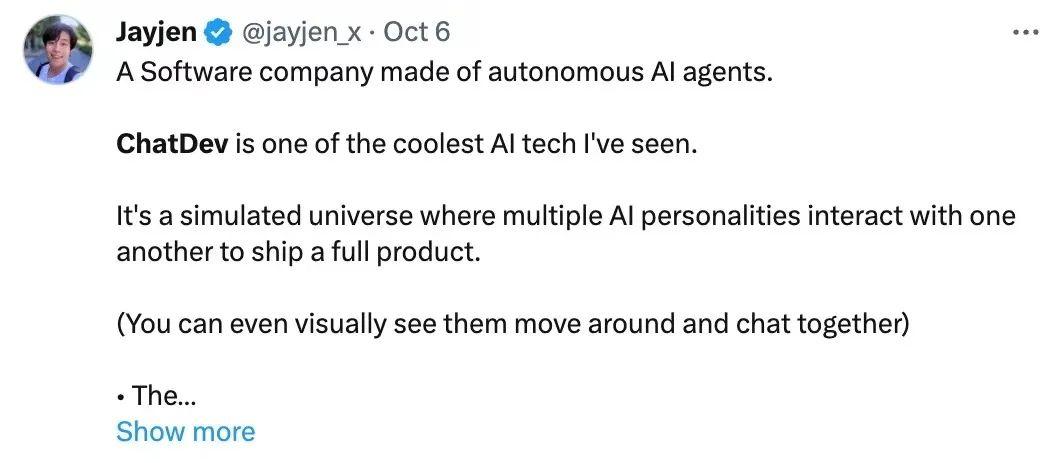 面壁智能ChatDev火遍全球，GitHub星标超1.2万 - 知乎