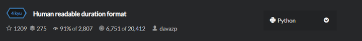 Human readable duration format (4kyu Python) - 知乎