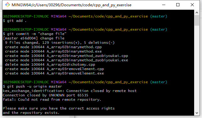 gitbash问题解决kex_exchange_identification: Connection closed by remote host - 知乎