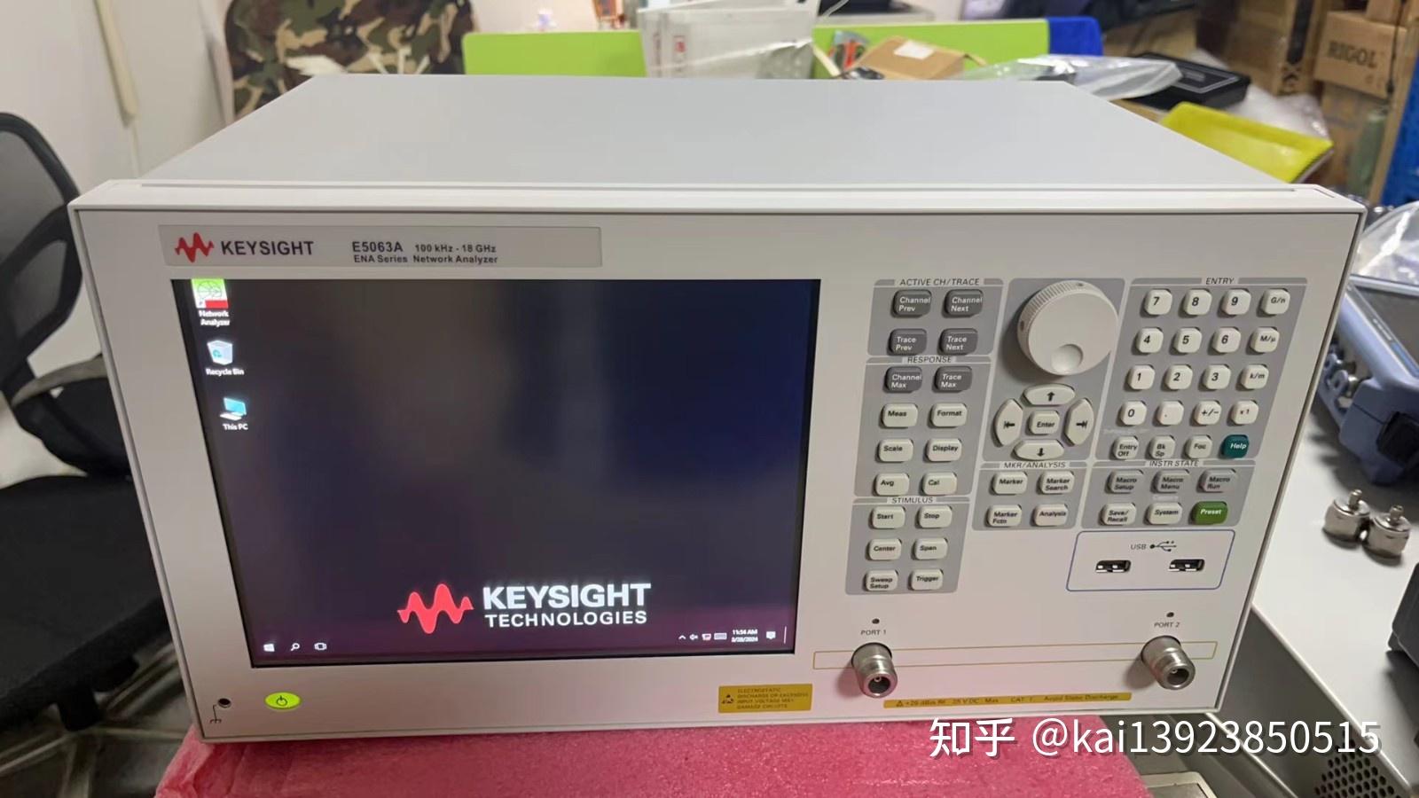 是德科技TDR分析 KEYSIGHT-18G矢量网络分析仪E5063A简要说明 - 知乎