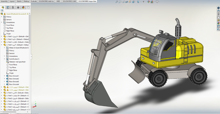 【工程机械】Real size excavator挖掘机模型3D图纸 Solidworks设计 - 知乎